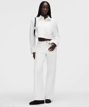 Lululemon Easy Five Low-rise Classic Wide-leg Pant - White