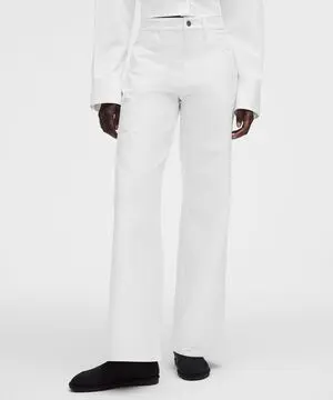 Lululemon Easy Five Low-rise Classic Wide-leg Pant - White