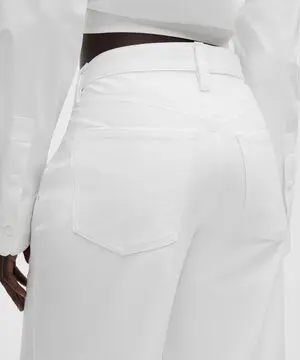 Lululemon Easy Five Low-rise Classic Wide-leg Pant - White