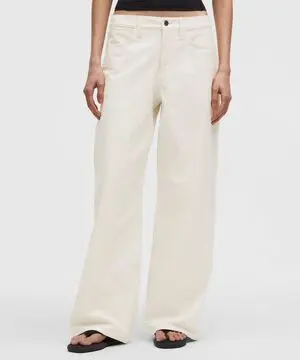 Lululemon Easyfive Low-rise Classic Wide-leg Pant - Light Ivory