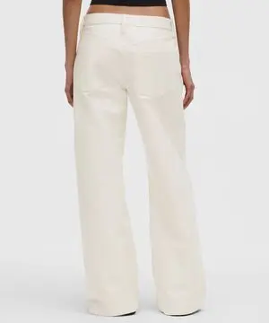 Lululemon Easyfive Low-rise Classic Wide-leg Pant - Light Ivory