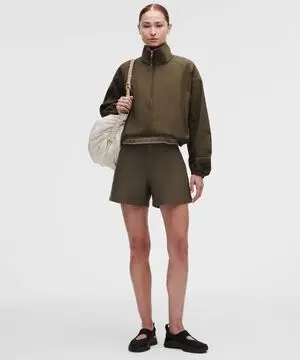 Lululemon Easyfive Mid-rise Short 4.5" Olive Brown