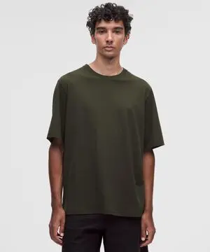 Lululemon Everyday Cotton Blend Relaxed T-shirt - Deep Forest