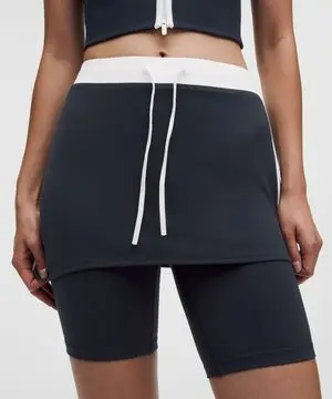 Lululemon Everlux™ Colourblock Layered Skirt - True Navy/white