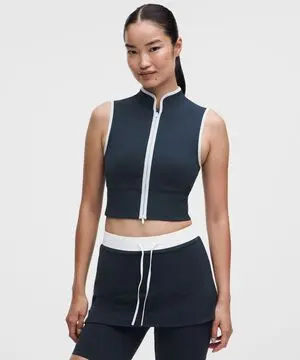 Lululemon Everlux™ Colourblock Zip-front Tank Top - True Navy/starch Blue