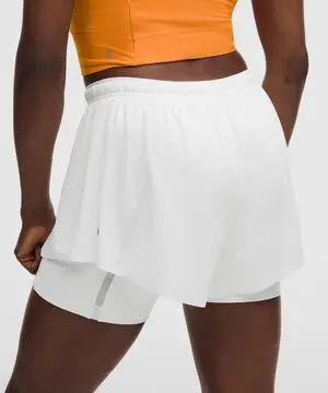 Lululemon Lightweight 2-in-1 Running High-rise Short - White