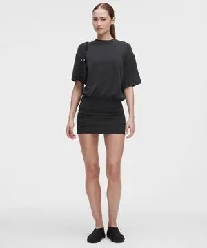 Lululemon Lightweight Softstreme Ruched T-shirt Dress - Black