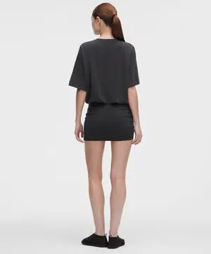 Lululemon Lightweight Softstreme Ruched T-shirt Dress - Black
