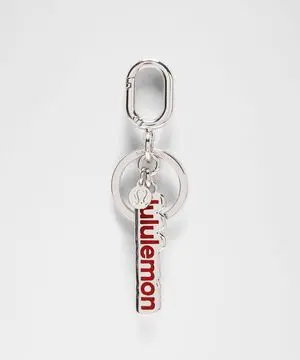 Lululemon Metal Keychain - Lululemon Red/silver