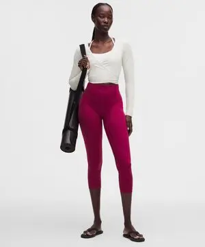 Lululemon Align No Line™ High-rise Crop 23 - Raspberry Rave