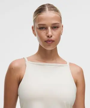 Lululemon Focuser 2-in-1 Tank Top - Light Ivory