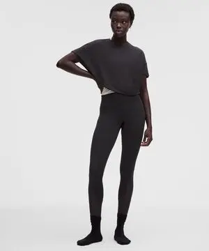 Lululemon Nulu And Mesh No-line High-rise Studio Tight 25 - Black