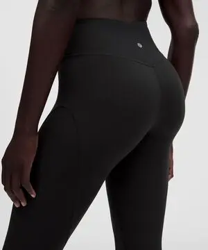 Lululemon Nulu And Mesh No-line High-rise Studio Tight 25 - Black