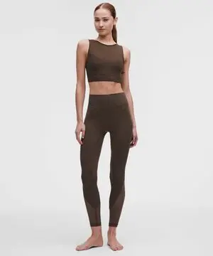 Lululemon Nulu And Mesh No-line High-rise Studio Tight 25 - Walnut Crunch