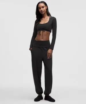 Lululemon Nulu Mesh-back Tie-front Cropped Cardigan