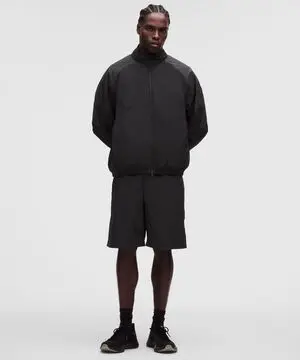 Lululemon Nylon Relaxed Track Short 9 - Black/graphite Grey