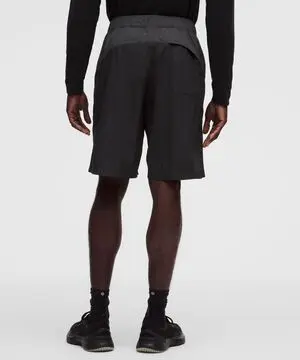 Lululemon Nylon Relaxed Track Short 9 - Black/graphite Grey