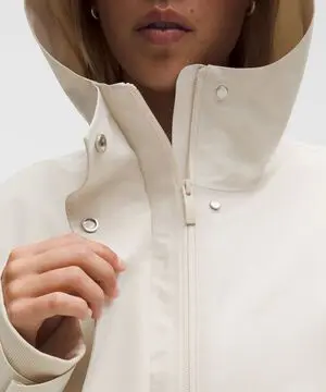 Lululemon Oversized Cocoon Rain Coat - Light Ivory
