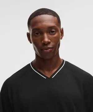 Lululemon Relaxed Fit Collared Mesh Training Shirt - Black