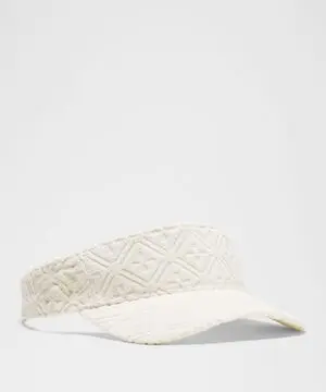 Lululemon Removable Sweatband Terry Jacquard Visor Light Ivory