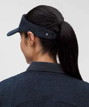 Lululemon Removable Sweatband Terry Jacquard Visor - True Navy