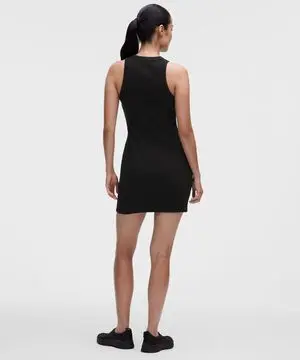 Lululemon Ribbed Heavyweight Cotton Mini Dress - Black