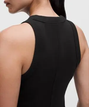 Lululemon Ribbed Heavyweight Cotton Mini Dress - Black