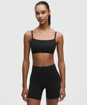 Lululemon Ribbed Cami-strap Bra - Black