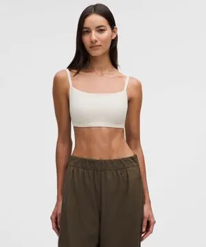 Lululemon Ribbed Cami-strap Bra - Light Ivory