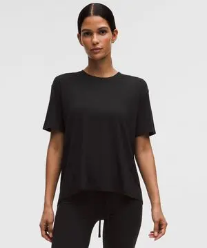 Lululemon Silkyappeal Tie-back Short-sleeve Shirt Black