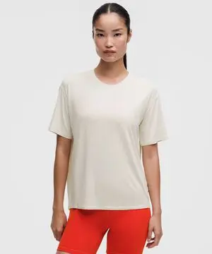 Lululemon Silkyappeal Tie-back Short-sleeve Shirt Light Ivory