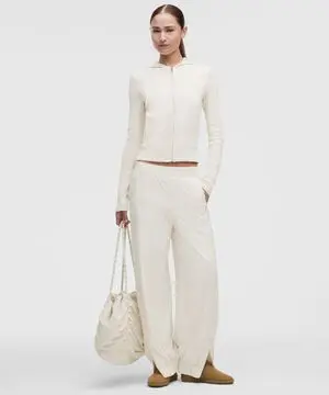 Lululemon Structured Knit Zip-up Hoodie - Light Ivory