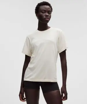 Lululemon Swiftly Relaxed Short-sleeve Shirt - Light Ivory