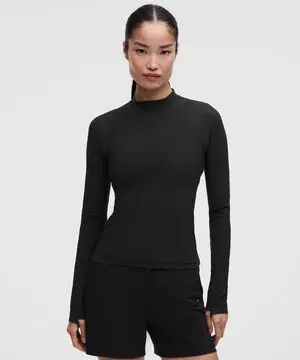 Lululemon Uv-protective Mockneck Long-sleeve Shirt - Black