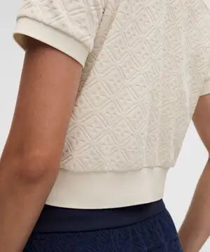 Lululemon Ace Advantage Terry Tennis Polo Shirt - Diamond Drop Light Ivory