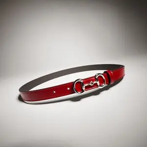 Gucci Thin Belt With Horsebit Buckle Leather
