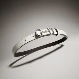 Gucci Thin Belt With Horsebit Buckle Leather