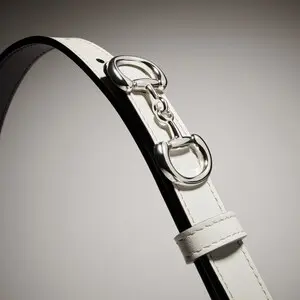 Gucci Thin Belt With Horsebit Buckle Leather