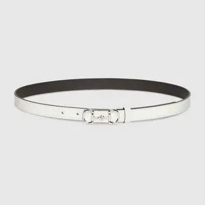 Gucci Horsebit Buckle Leather Belt - White