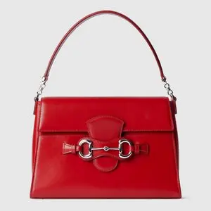 Gucci Horsebit Duomo Medium Top Handle Bag Leather - Red