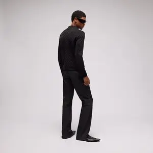 Gucci Flared Coated Cotton Twill Denim Pants