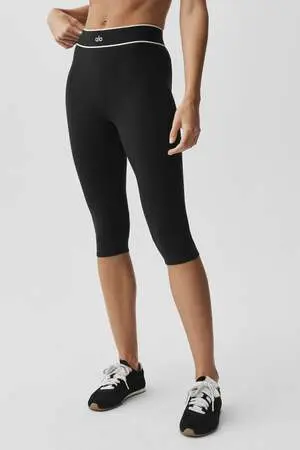 Alo Yoga Softsculpt High-waist Amp It Up Capri Pants