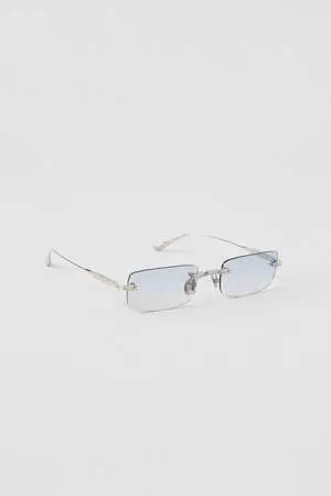 Alo Yoga Wire Frame Sunglasses - Chrome/blue Gradient