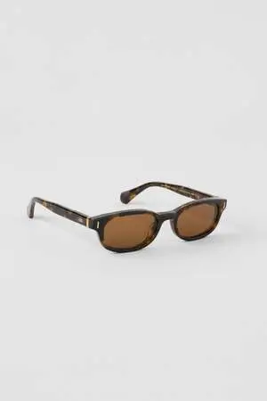 Alo Yoga Skinny Oval Sunglasses - Tortoise