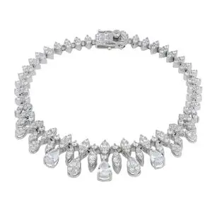 LATELITA White Duchess Moissanite Tennis Bracelet With Silver