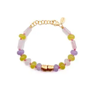 Après Youth Spud' Beaded Friendship Bracelet & Gold - Pink