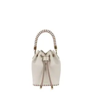 SAONARA BRAND Mini Bucket Bag Ivory Leather - White
