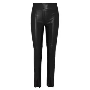 THE EXTREME COLLECTION Leather Trousers In Jet With High-waist And Sleek Contemporary Cut - Black