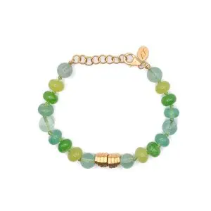 Après Youth Spud' Beaded Friendship Bracelet & Gold - Green