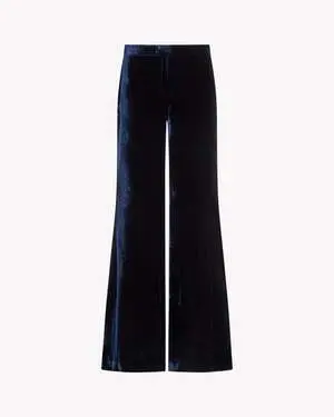 Serena Bute Velvet Flare Trouser - Navy